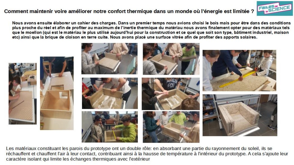Les élèves travaillent sur la CONCEPTION et REALISATION des maquettes ...